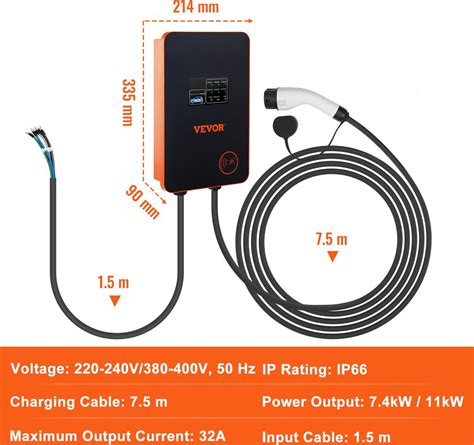 Vevor Type 2 Wallbox Ev Ladestation 7 11 Kw Kaufland De