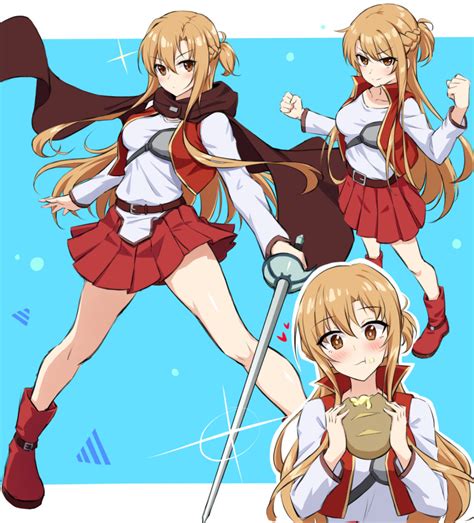 Safebooru 1girl Acso Anklet Asuna Sao Bangs Belt Blonde Hair Blue
