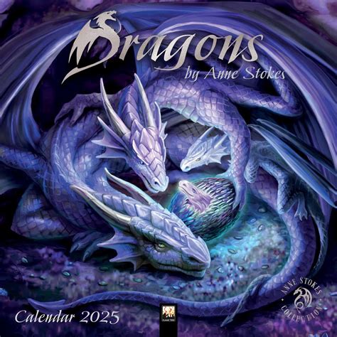 Dragons By Anne Stokes Wall Calendar 2025 Art Calendar Flame Tree