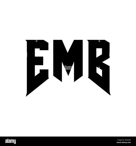 Emb Letter Logo Design For Technology Company Emb Logo Design Black And White Color Combination