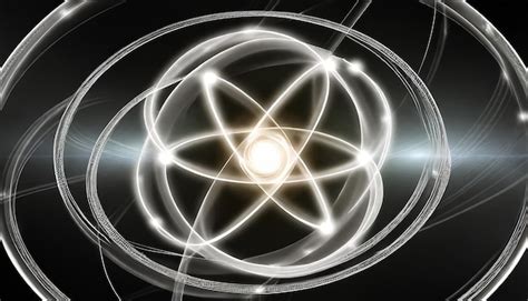 Premium Photo Power Energy Rotating Atom Cell Element Background