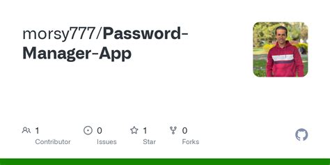 github morsy777 password manager app