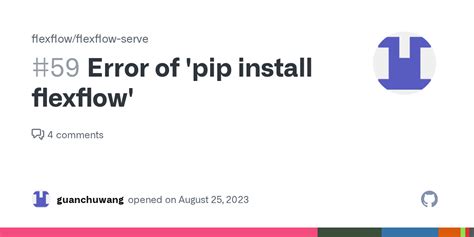 Error Of Pip Install Flexflow · Issue 59 · Flexflowflexflow Serve