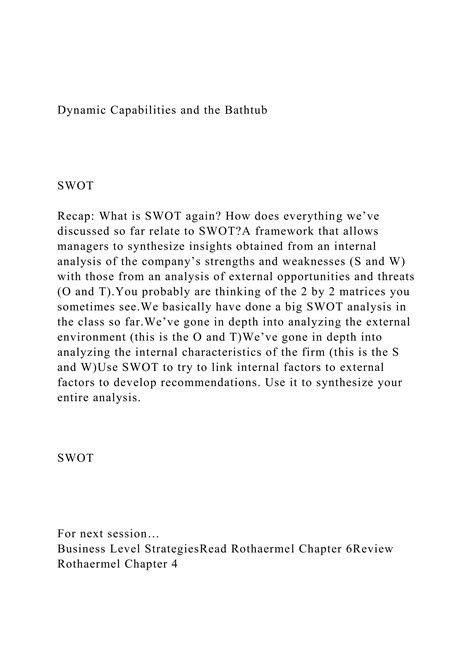 Resources And Capabilitiesthe Rbv And The Vrio Frameworkdocx