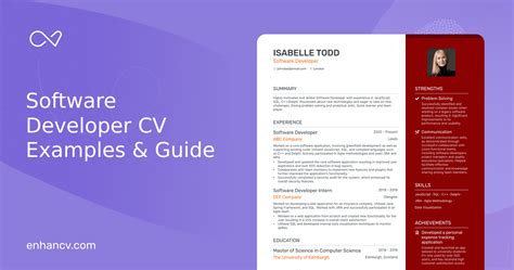 Software Developer CV Examples For Software Developer CV Examples For