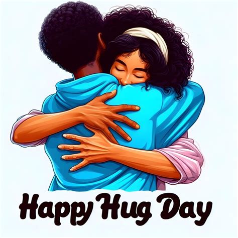 Premium Photo Happy Hug Day With Hugging Couple Vector Illustration