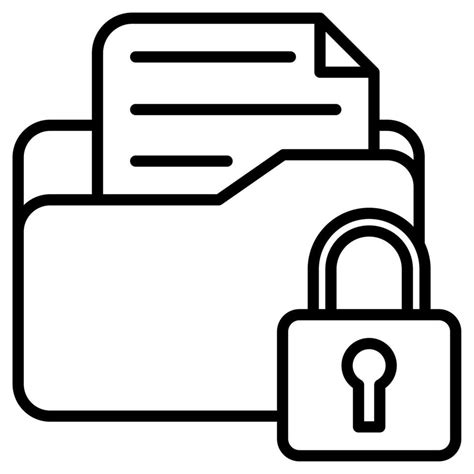 Data Encryption Icon Line Vector Illustration 39885868 Vector Art At Vecteezy