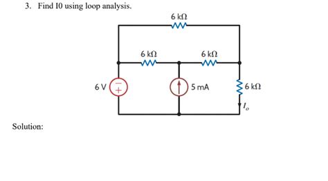 Find I0 ﻿using Loop Analysisεlonsolution