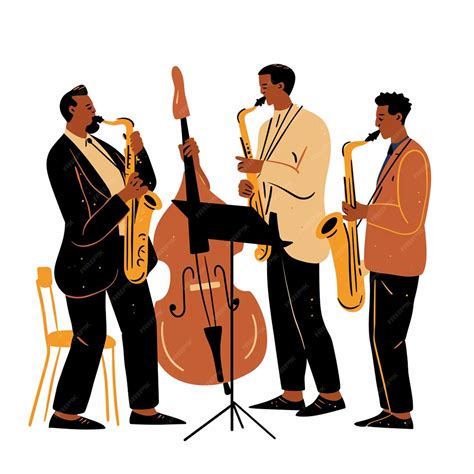 Premium Vector Jazz Musicians Playing 4