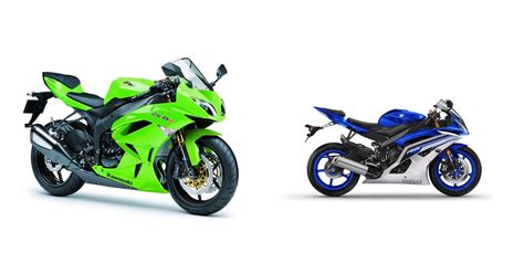 Motorrad Vergleich Kawasaki Ninja Zx 6r 2016 Vs Yamaha Yzf R6 2016