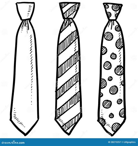 Bosquejo De La Corbata De La Ropa Ilustración Del Vector Ilustración