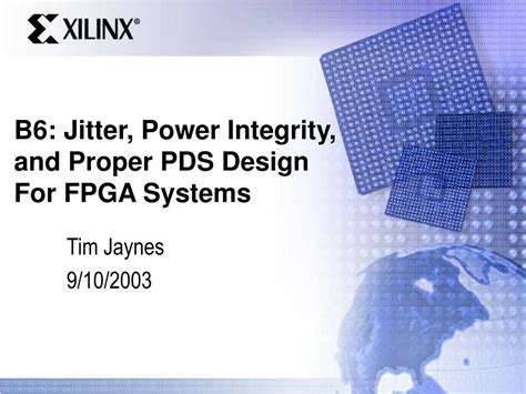 Ppt B6 Jitter Power Integrity And Proper Pds Design For Fpga