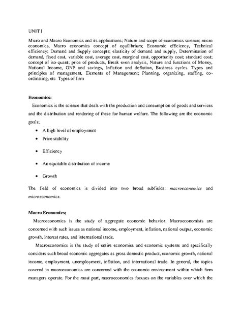 Unit1 Engineering Economics And Management Lecture Notes Unit I