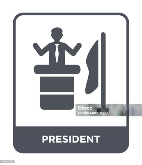 직업 및 작업 컬렉션에서 대통령 아이콘 가득 흰색 배경 대통령 유행에 벡터 아이콘 기에 대한 스톡 벡터 아트 및 기타 이미지