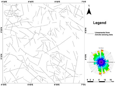 Lineaments Extracted From Edge Enhanced Band 5 Of Landsat Etm And Srtm