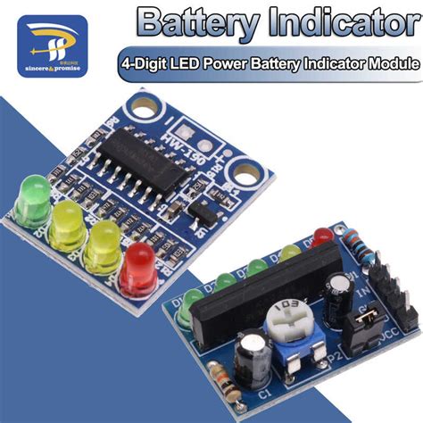 Jual Led 4 Segment Power Battery Indicator Level Audio Module 4 Digit Light Color Separation 12v