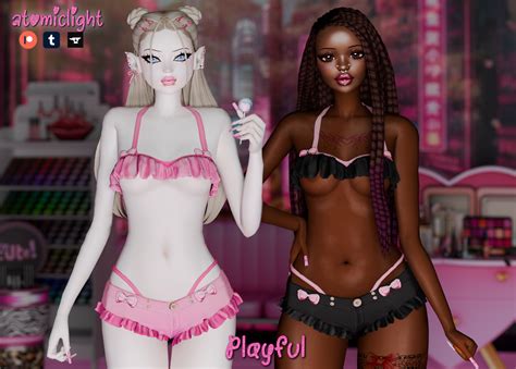 Sims CC World Cute And Slighty Erotique Set With Ribbons