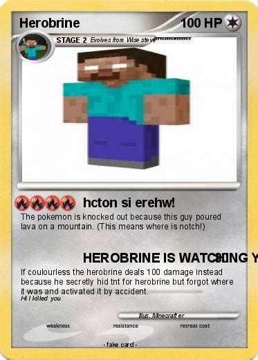 Pokémon Herobrine 43 43 Hcton Si Erehw My Pokemon Card