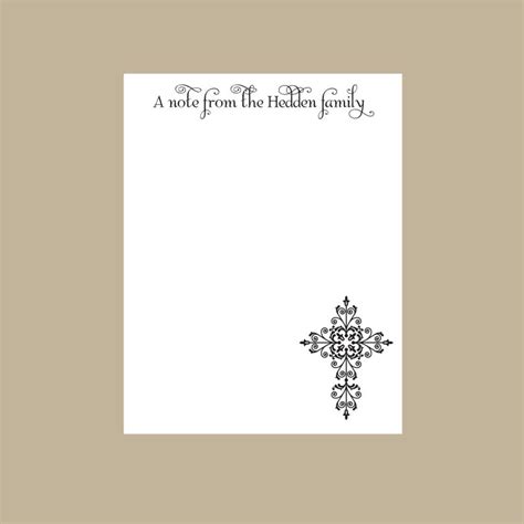 Cross Notepad Personalized Notepad Custom Notepad Etsy