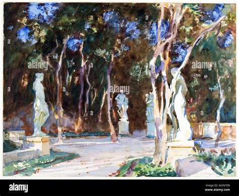 Shady Paths Vizcaya Painted By John Singer Sargent In 1917
