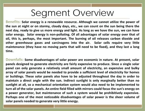 Solar Segment Overview Ppt