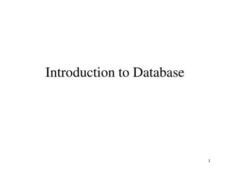 Ppt Introduction To Database Powerpoint Presentation Free Download