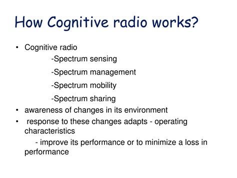 PPT Cognitive Radio Next Generation Communication System PowerPoint Presentation ID