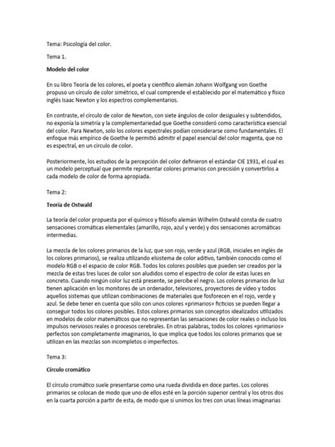 Tema Descargar Gratis Pdf Color Percepción Visual