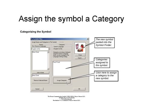 Assign Symbol A Category Boardmaker Deconstruction Name Search