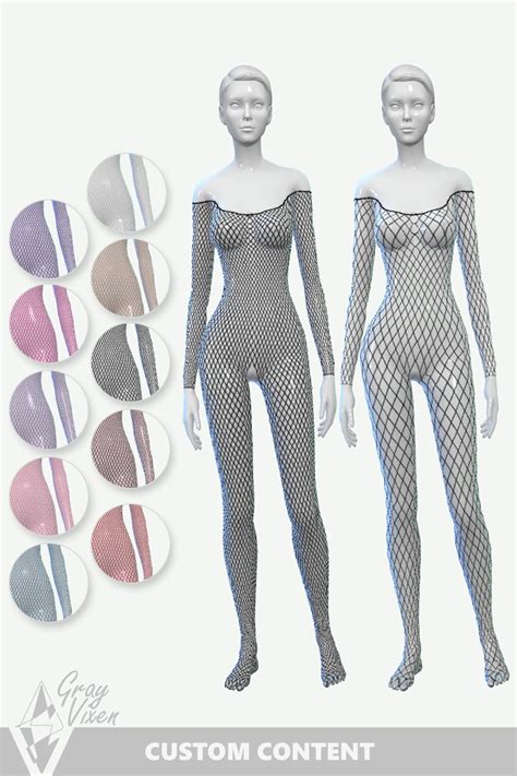The Sims 4 Fishnet Bodystocking Custom Content
