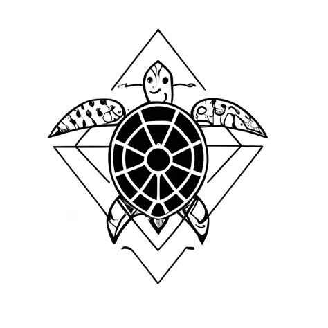 Sacred Geometry Sea Turtle Graphic · Creative Fabrica