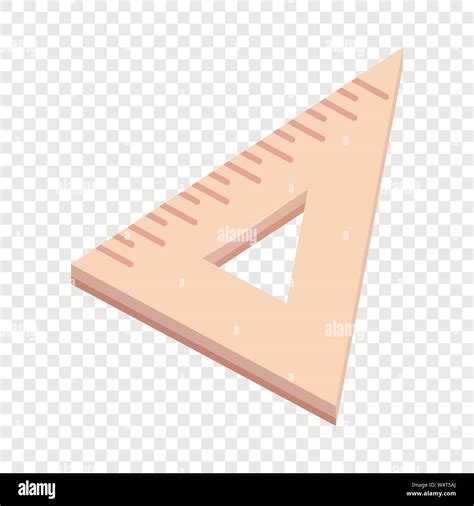 Triangle Wooden Ruler Icon Cartoon Style Stock Vector Image And Art Alamy