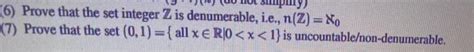 solved hy 6 prove that the set integer z is denumerable