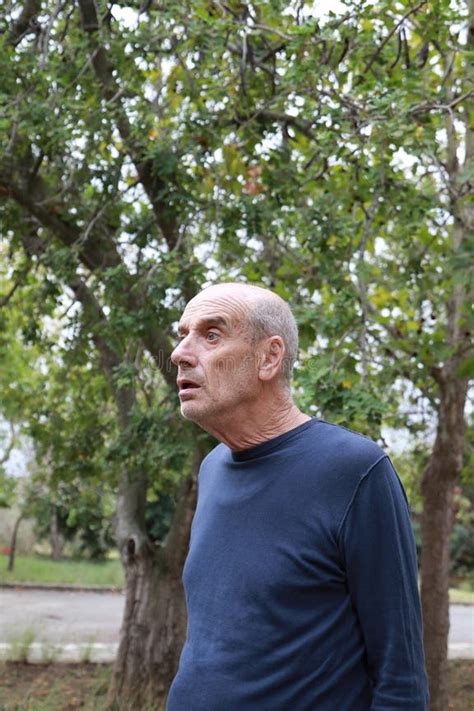 Shocked Elderly Man Loses Orientation And Forgets Everything In Nature