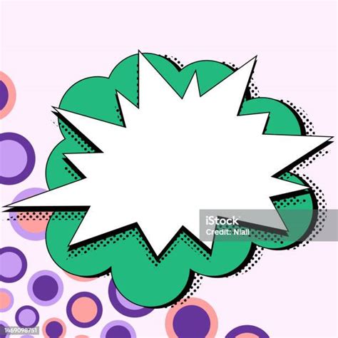 컬러 배경 디자인 위에 복사 공간을 가진 만화 빈 연설 거품 광고 및 홍보 사업을 대표하는 폭발 프레임 워크의 빈 템플릿 고풍스런에 대한 스톡 벡터 아트 및 기타 이미지