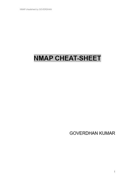 Nmap Pdf Port Computer Networking World Wide Web