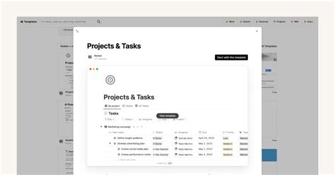 Notion Template Marketplace — Collections