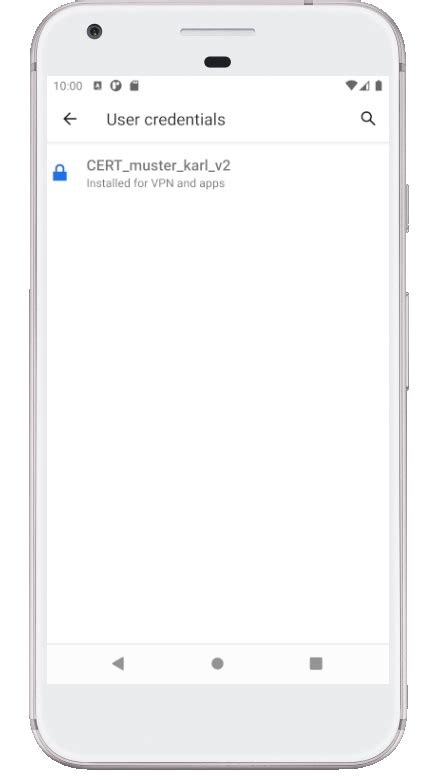 Certificate Management Under Google Android Client Authentifizierung Zertifikate Importieren
