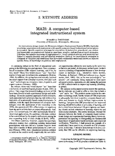 pdf mais a computer based integrated instructional system