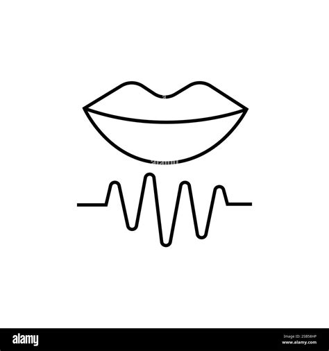 A Minimalist Design Displays A Pair Of Stylized Lips Above A Sound Wave