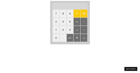 Calculator Codesandbox