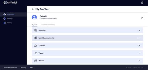 how to setup your default profile in affinidi vault documentation