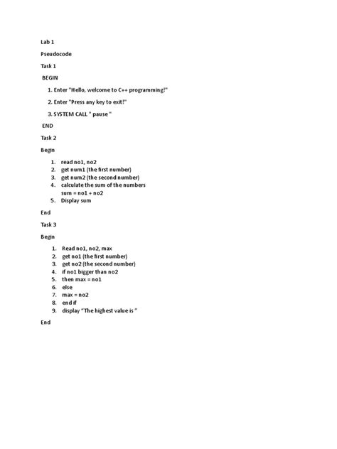 Pseudo Lab 1 Csc Pdf