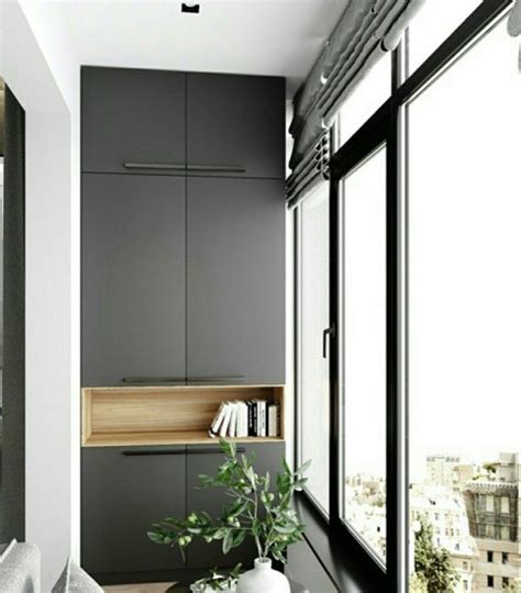 Идеи шкафов на балконе | Interior balcony, Apartment balcony decorating ...