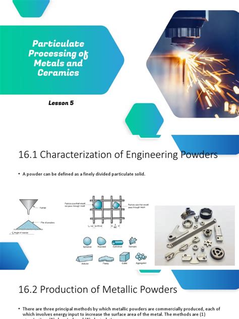 Lesson 5 Particulate Processing Of Metals And Ceramics Pdf Sintering Materials Lesson 5 Particulate Processing Of Metals And Ceramics Pdf Sintering Materials