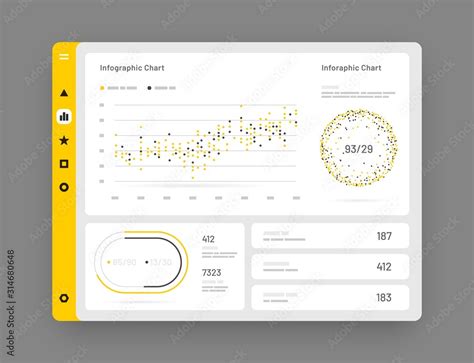 Web App Dashboard UI And UX Kit Elements Of Infographics Use In