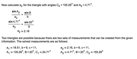 Solved Two Sides And An Angle Are Given Below Determine Chegg Com