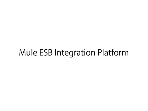 Інтеграційна платформа Mule Esb Speaker Deck