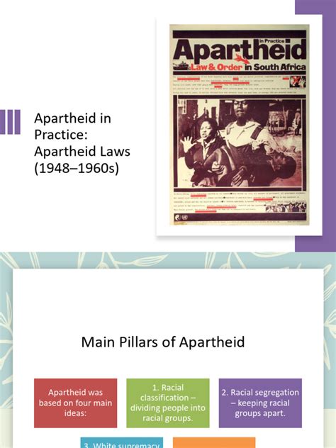 Apartheid Laws Key Features 1948 1960s Pdf Apartheid Racial