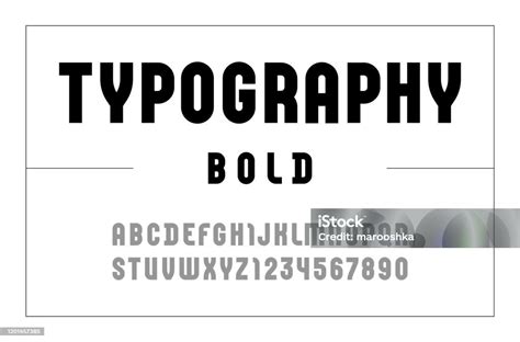 높은 글꼴 응축 굵은 알파벳 Sans 세리프 검은 글자와 숫자 0명에 대한 스톡 벡터 아트 및 기타 이미지 0명 가냘픈